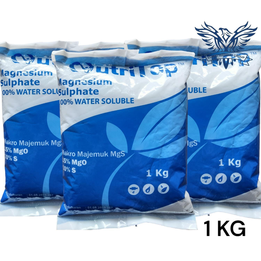Jual Pupuk Magnesium Sulfat (MgO) Hidroponik Grade Nutritop kemasan 1 ...