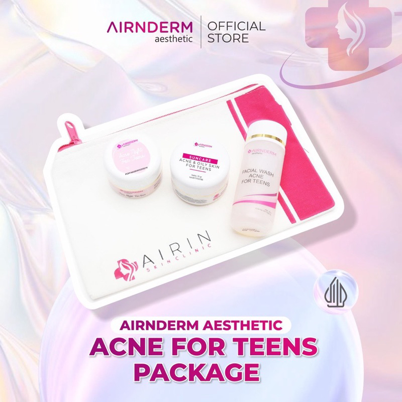 Jual Paket Airnderm Aesthetic Acne For Teens (Free Mini Pouch) (by ...