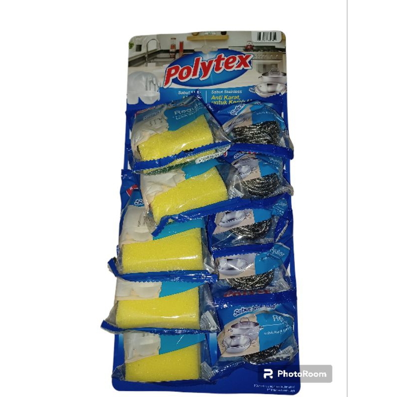 Jual Polytex Sabut spons + Sabut stainless | Shopee Indonesia