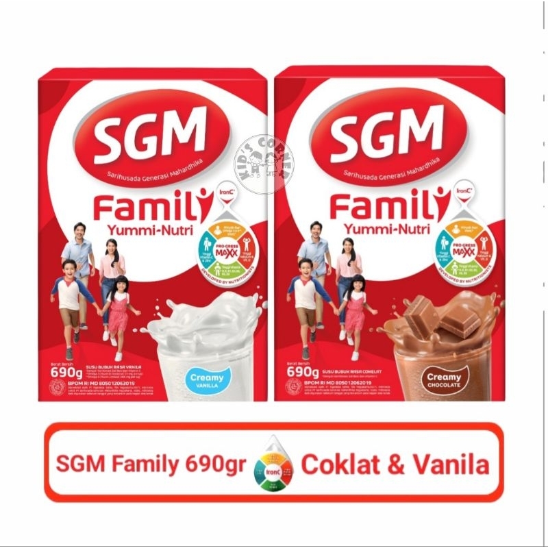 Jual SGM Family Yummy Nutri Creamy Chocolate / Vanilla 690 gram ...