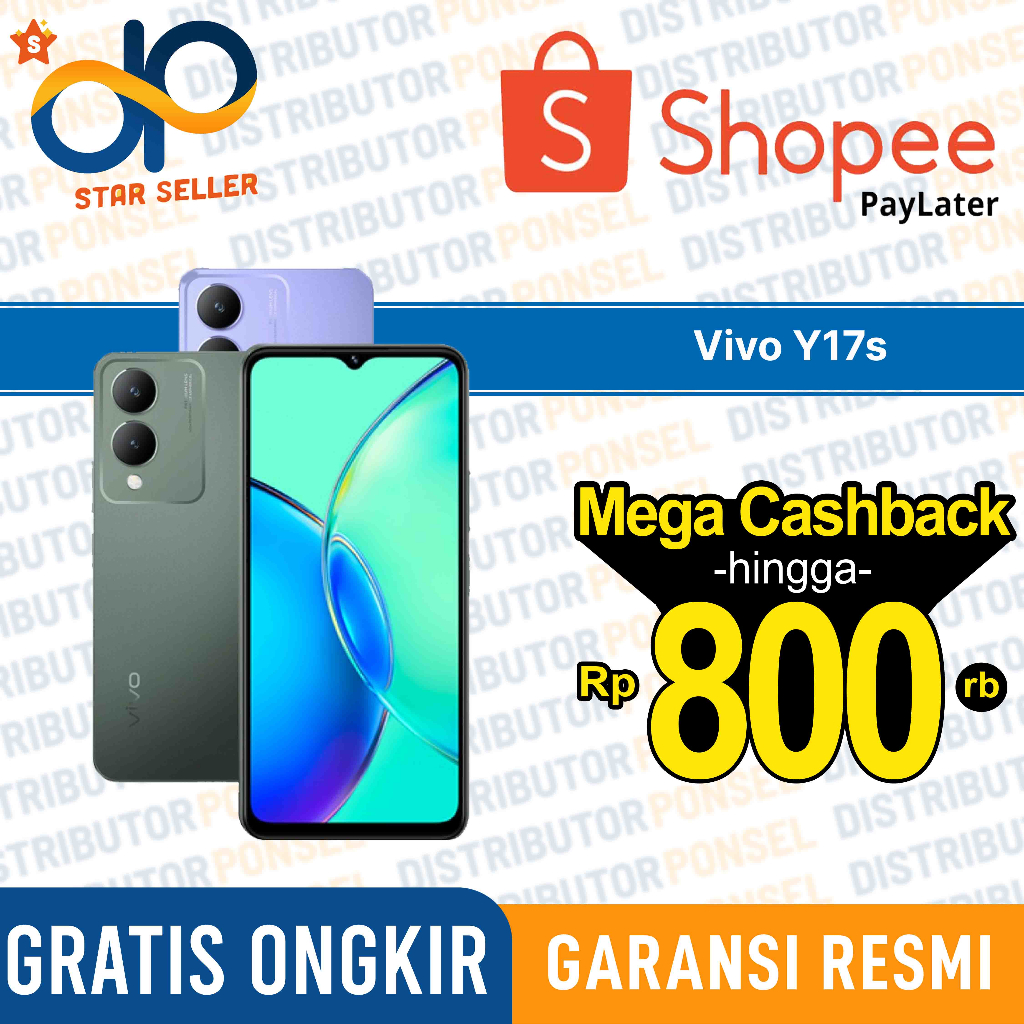 Jual Vivo Y17S 6/128 GB 4/64 GB 4/128 GB Garansi Resmi Y17 S Not Y16 ...