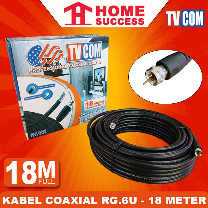 Jual KABEL PARABOLA RG-6U 18 METER / KABEL PROFESIONAL COAXIAL TV COM ...
