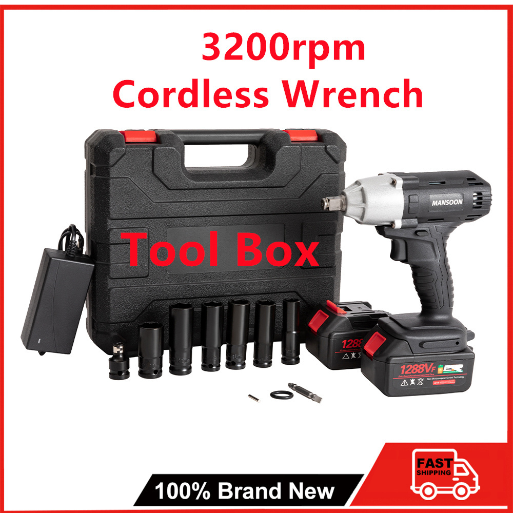 Jual MANSOON⚡ Bor impek pembuka baut motor Cordless Impact Wrench high ...
