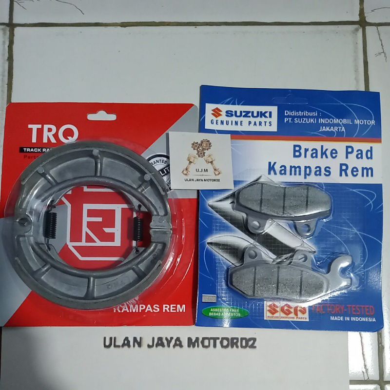 Jual Paket Kampas Rem Suzuki Depan Belakang Skywave Sky wave SGP | Shopee Indonesia
