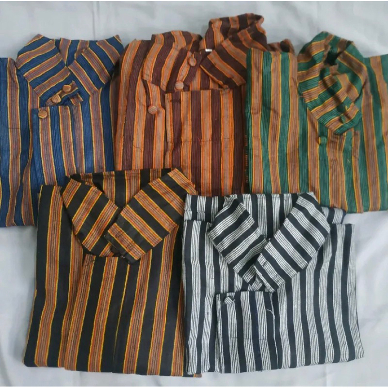 Jual Surjan Lurik Dewasa // Baju Adat Jawa Traditional // Baju Lurik ...