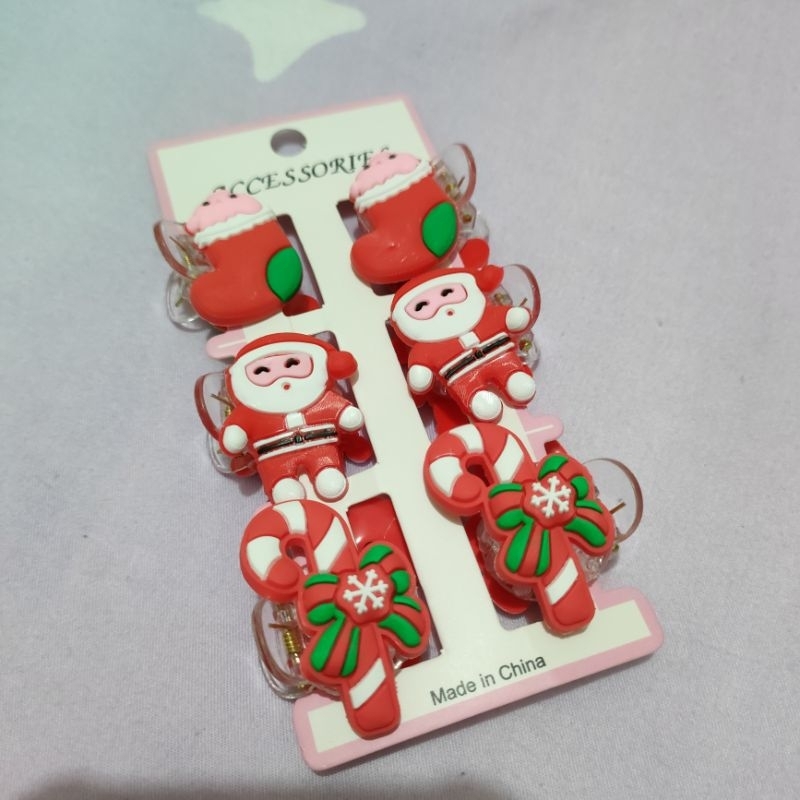 Jual [ 6 PCS ] SET JEPIT RAMBUT NATAL CHRISTMAS / HAIR CLIPS JEDAI ...