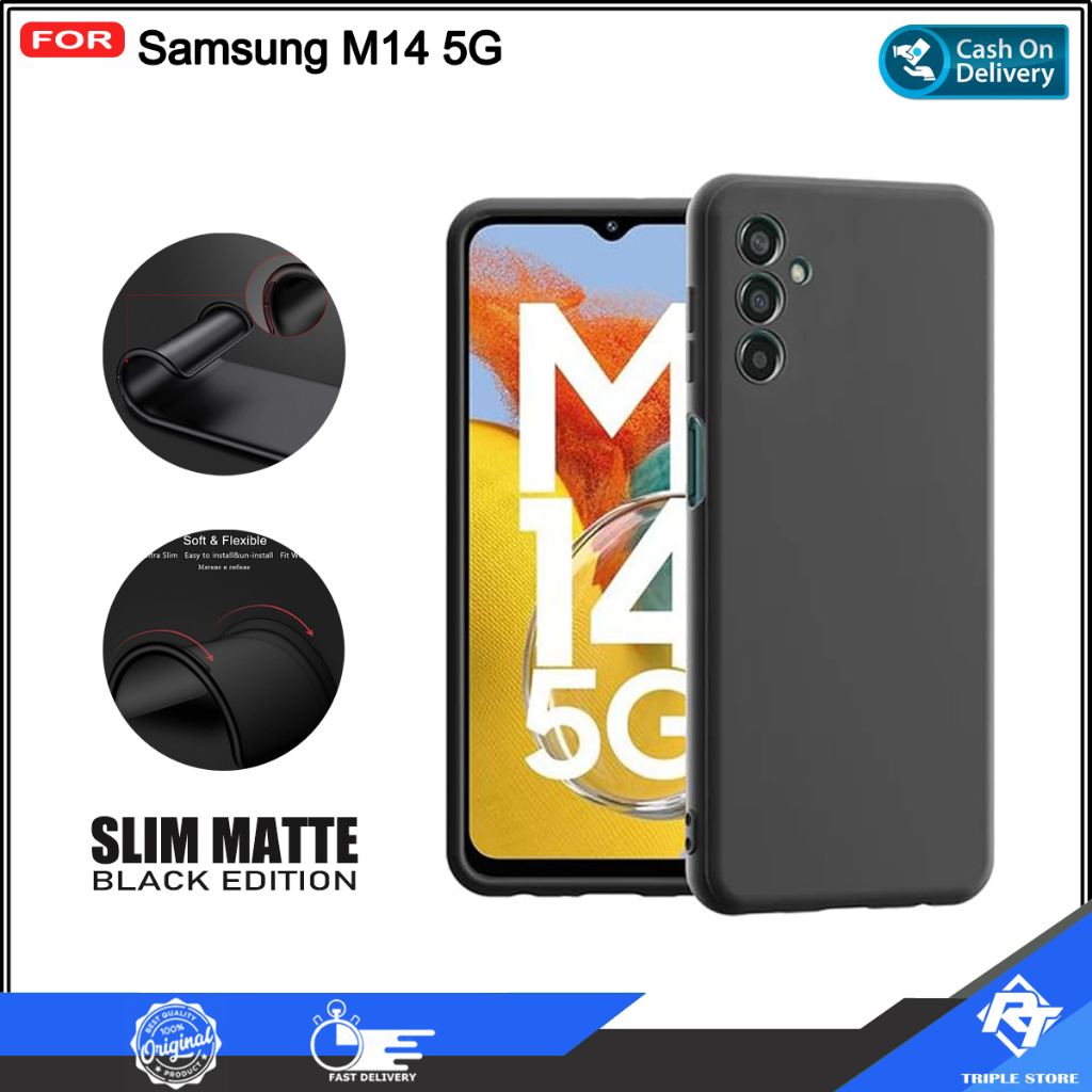 Jual Case Slim Matte Premium Black Samsung M54 5G M34 5G M14 5G M53 5G ...
