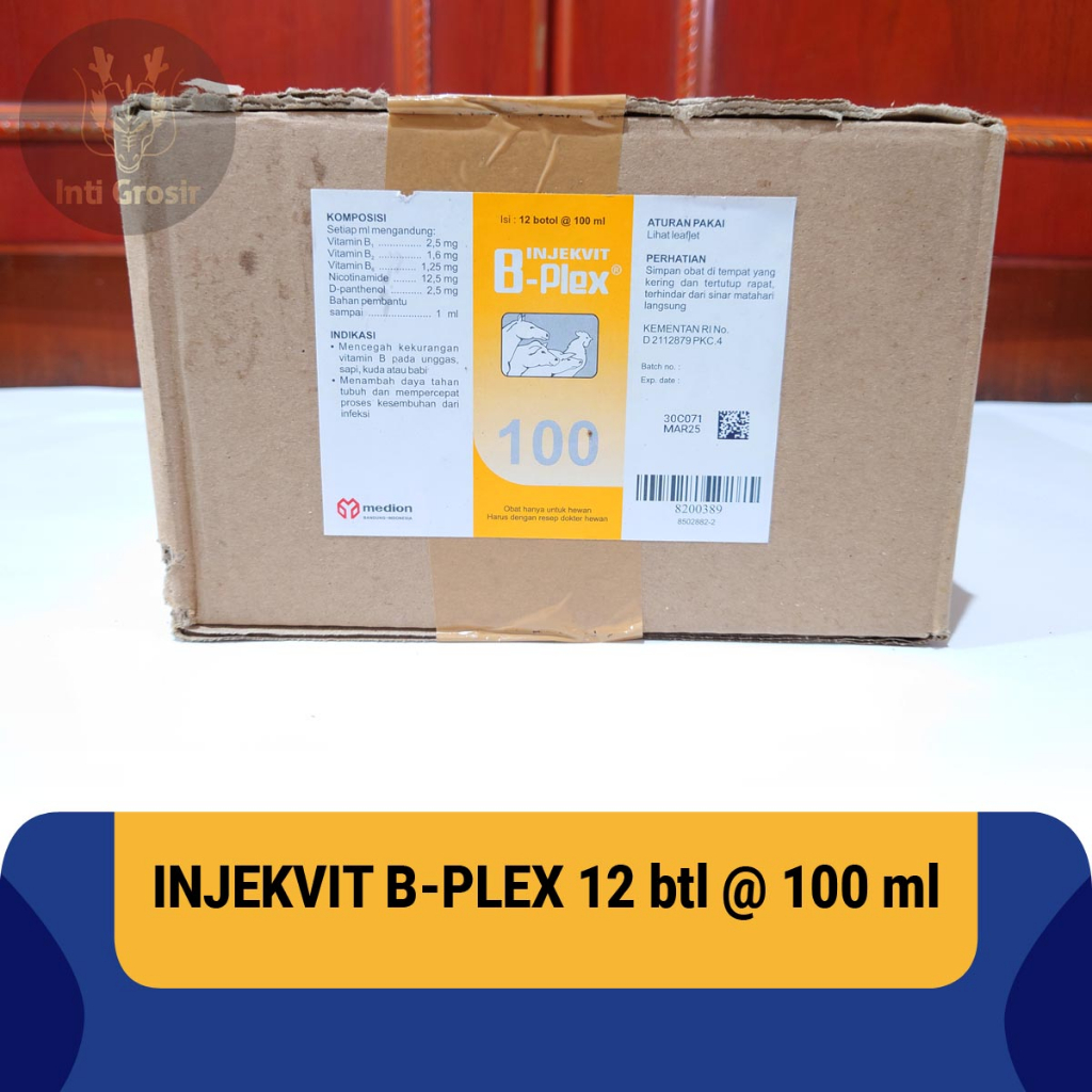 Jual INJEKVIT B PLEX B KOMPLEKS 100 ml GROSIR 12 btl MEDION ...