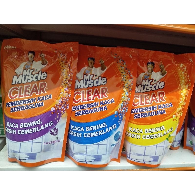 Jual Mr muscle clear pembersih kaca serbaguna refil 400ml | Shopee ...