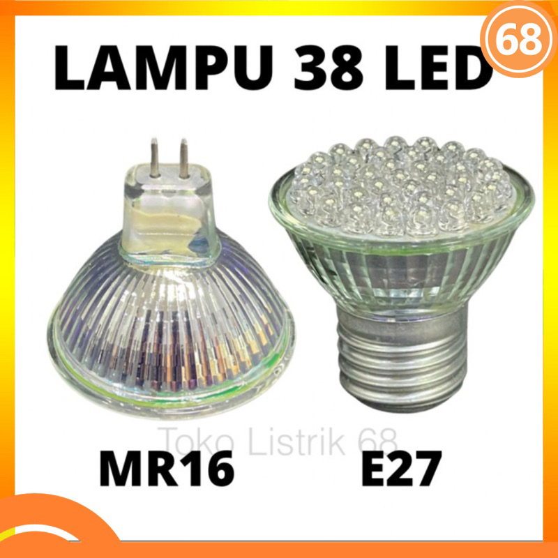 Jual Lampu LED 38 Mata LED AC 220V Fitting E27 / MR16 | Shopee Indonesia