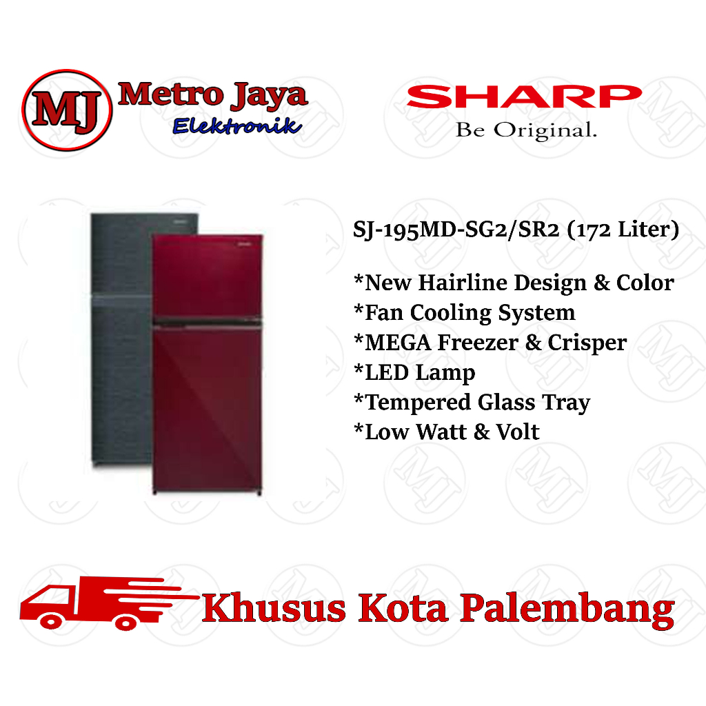 Jual Kulkas 2 pintu Sharp Sj 195 md / Sj 195 nhs non salju | Shopee ...