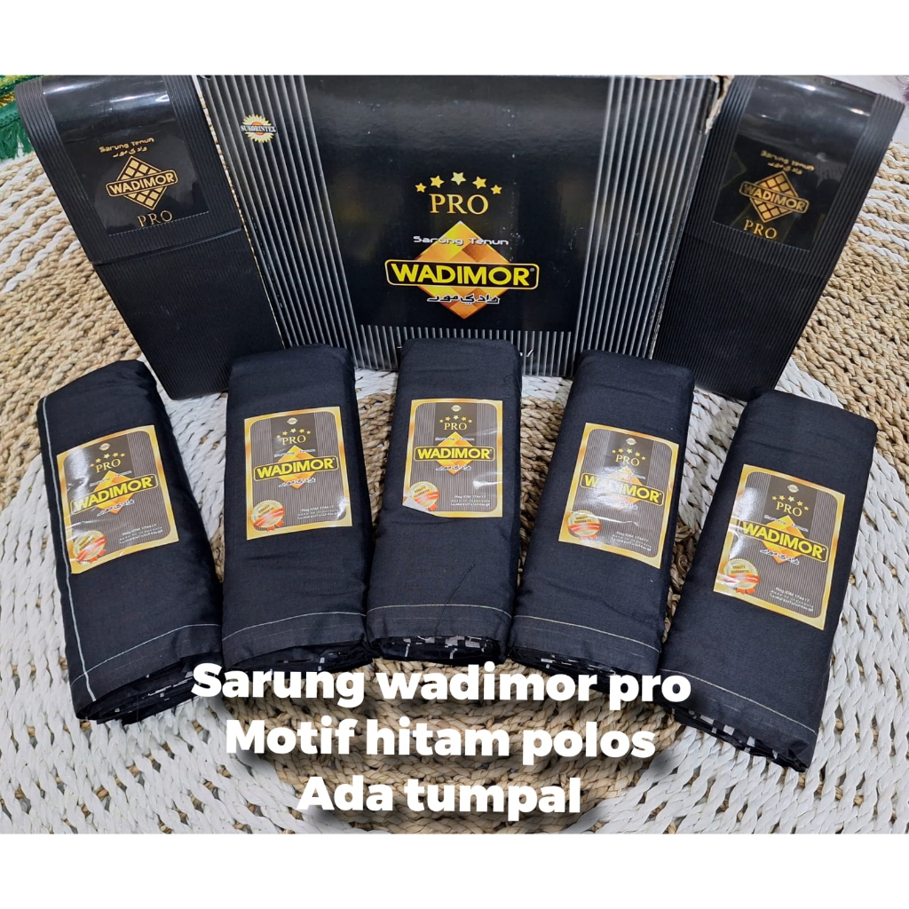 Jual Sarung Wadimor PRO Motif Polos Hitam CP (Ada TUMPAL & Tanpa Tumpal ...