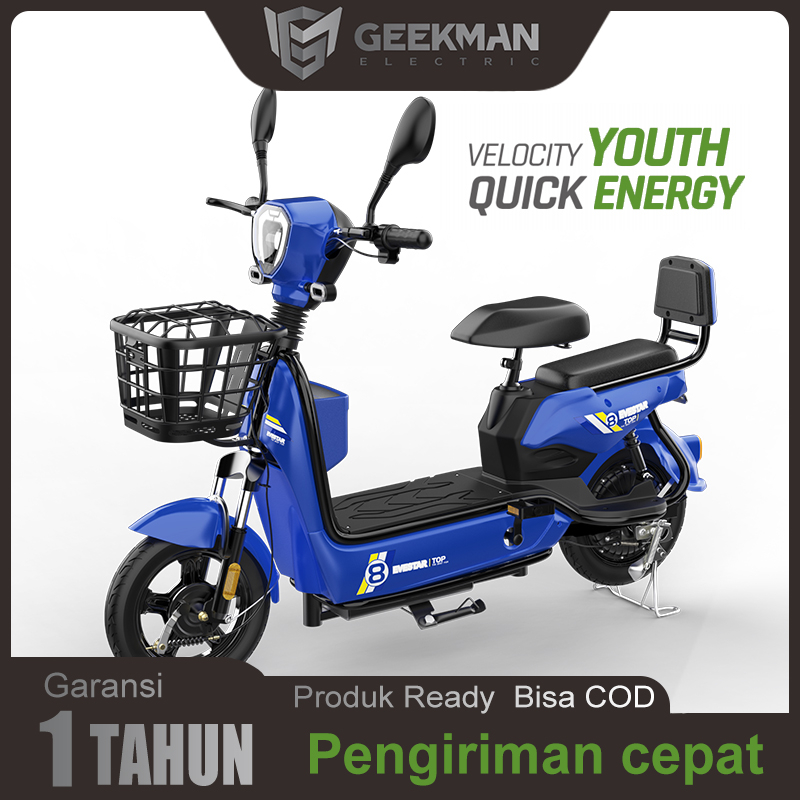 Jual GEEKMAN Sepeda listrik Dewasa JY8 12ah 48v Garansi Resmi | Shopee ...