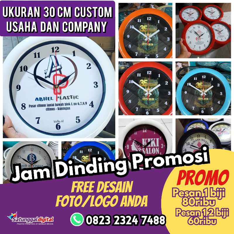 Jual Jam Dinding foto atau logo | Shopee Indonesia
