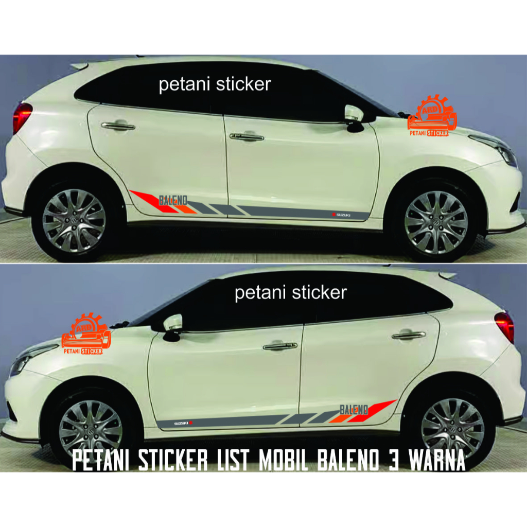 Jual img baleno stiker mobil suzuki baleno list body samping 3warna ...