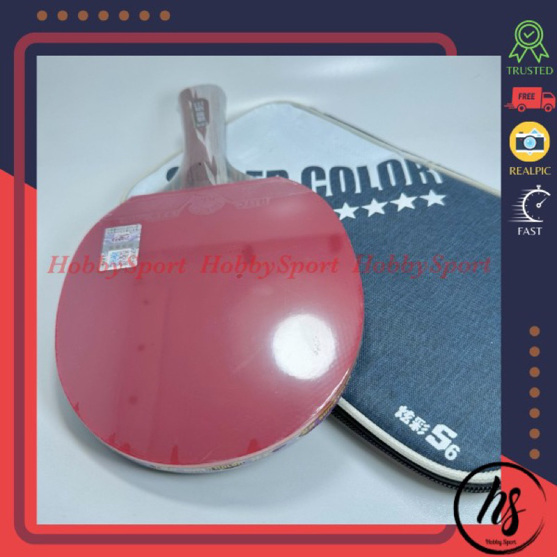 Jual Bat Pingpong 729 S6 Super Color 6-Star Cover Bet Ping Pong Tenis Meja | Shopee Indonesia