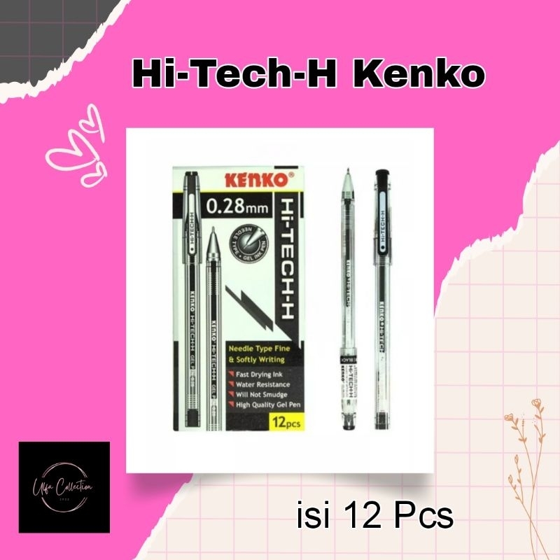 Jual GROSIR ATK /PULPEN HI-TECH-H KENKO Hitam /HIGH QUALITY GEL PEN(ISI ...