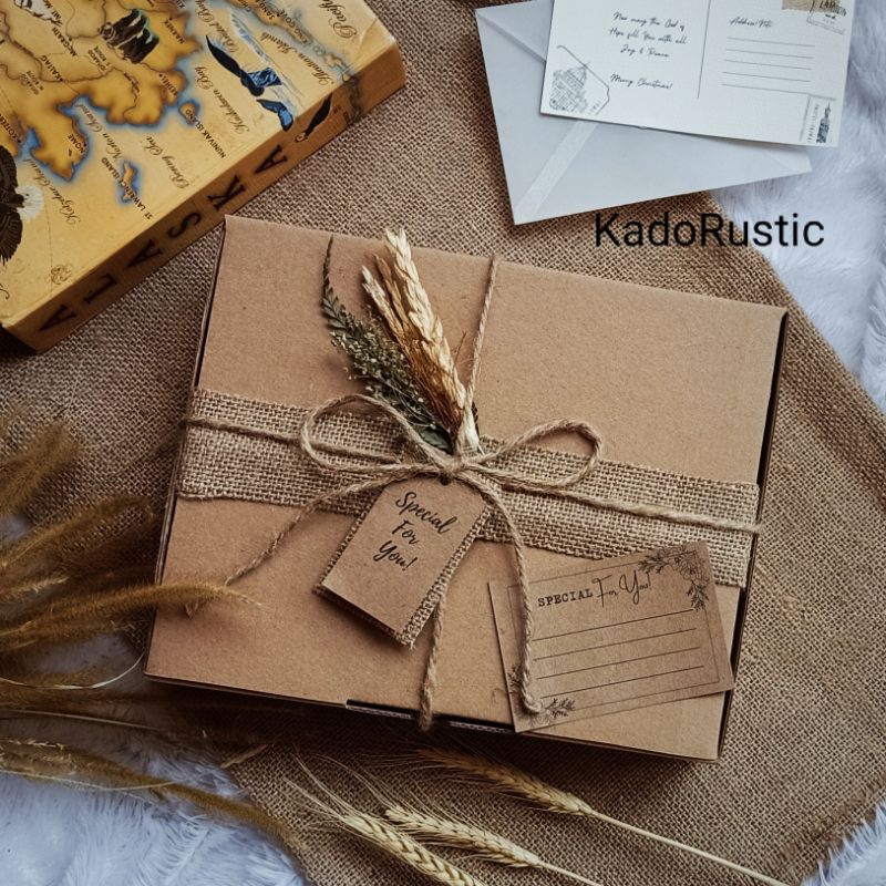 Jual Kotak Kado/Gift Box Rustic Vintage/Rustic Box/Kado Rustic Komplit ...