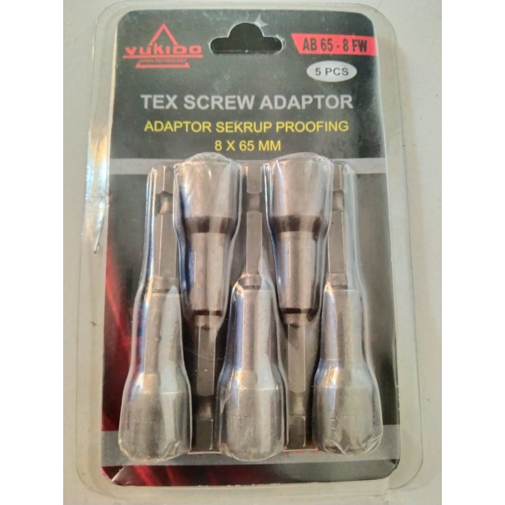 Jual YUKIDO TEK SCREW ADAPTOR / ADAPTOR SEKRUP ROOFING 8 X 65 MM SET ...