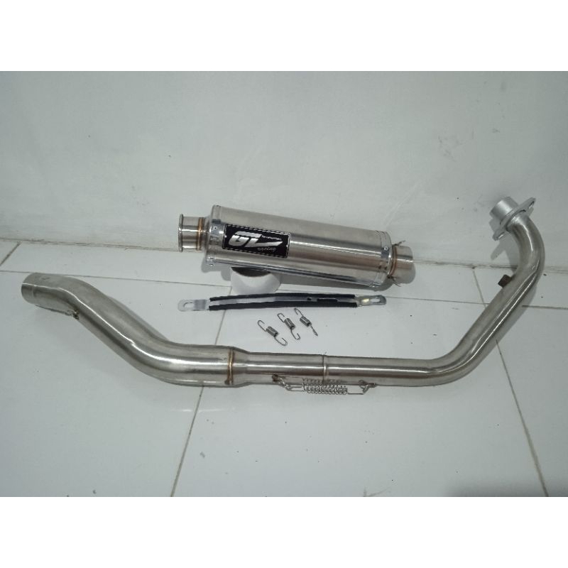 Jual Silencer GL/silencer tabung kenalpot motor Sonic 50mm bending ...