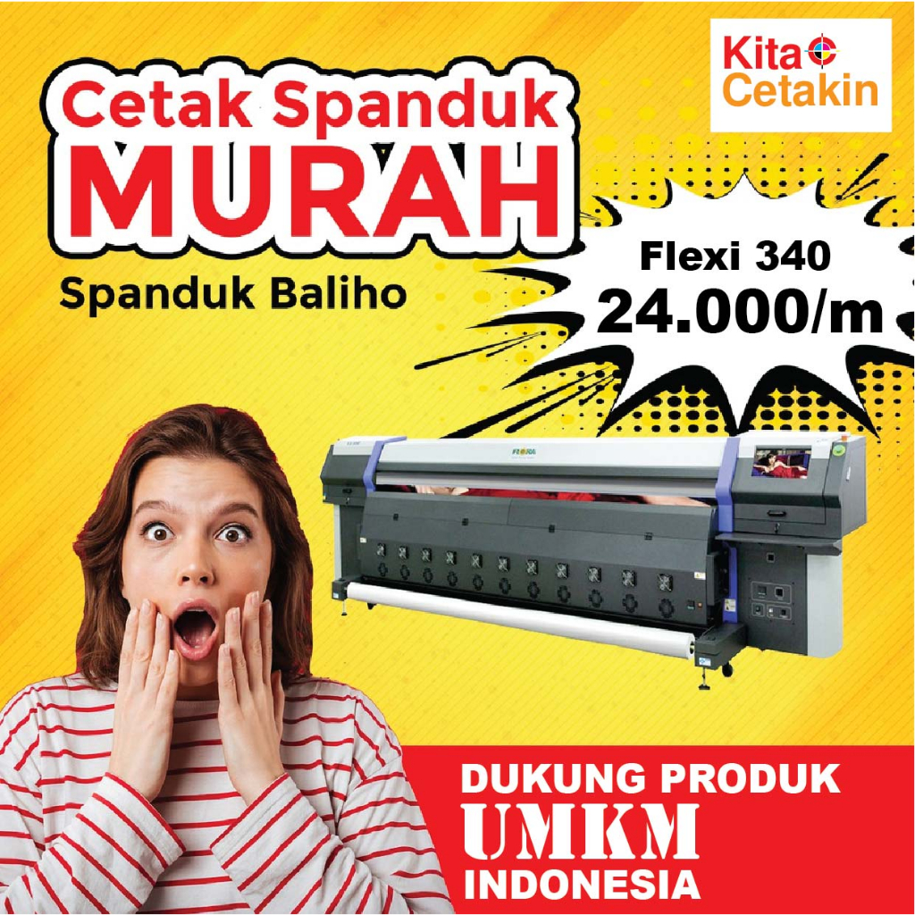Jual Cetak Spanduk/ Print Banner/ Baliho Online Murah Hires Flexi 340 | Shopee Indonesia