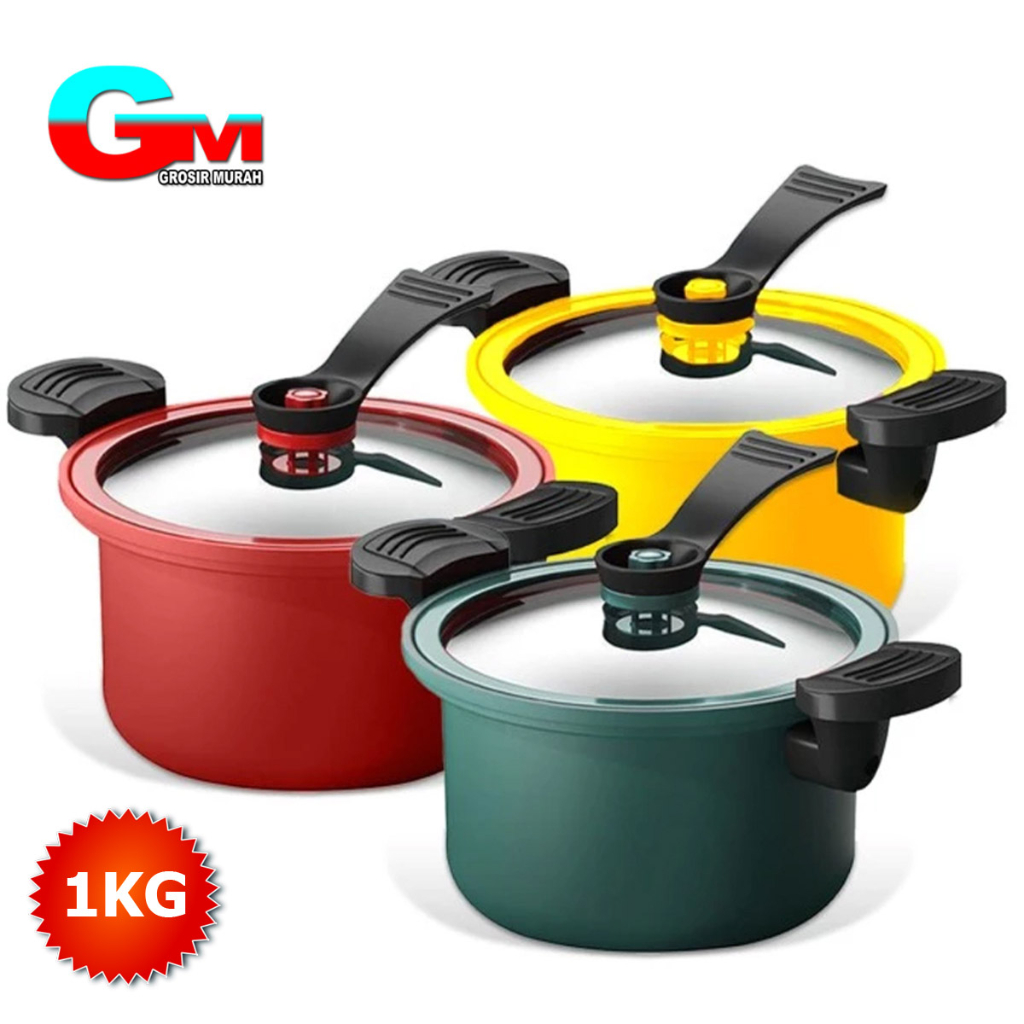 Jual Panci Presto Teflon Totipotent Micro Pressure Cooker Pot 3.5L Anti Lengket | Shopee Indonesia