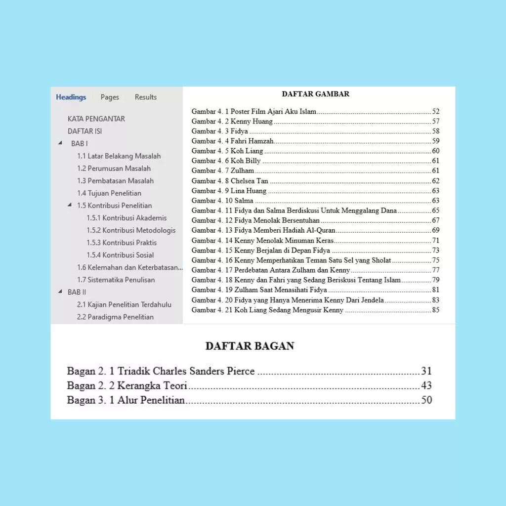 Jual JASA BUAT DAFTAR ISI | DAFTAR TABEL | DAFTAR GAMBAR | LAMPIRAN ...