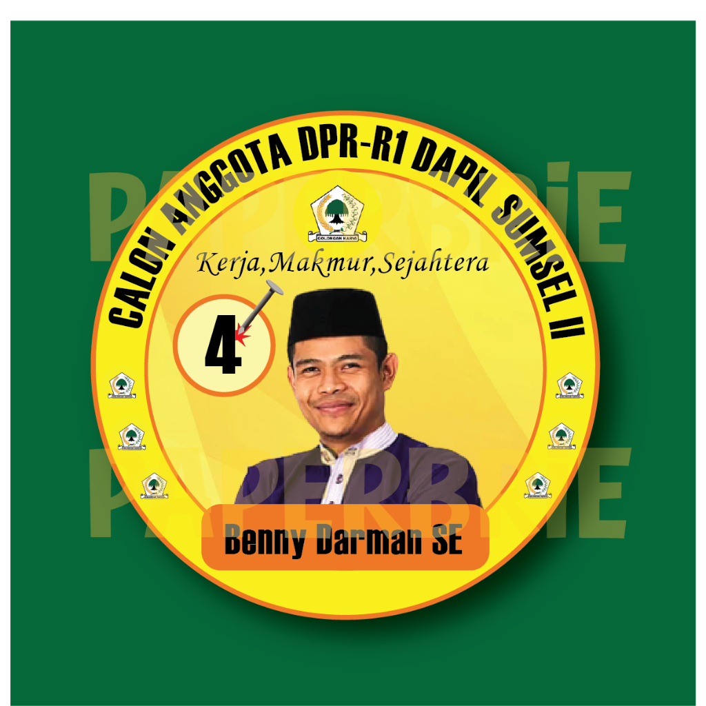 Jual Stiker CALEG HEBAT pilkada calon legislatif DPRD kota daerah ...