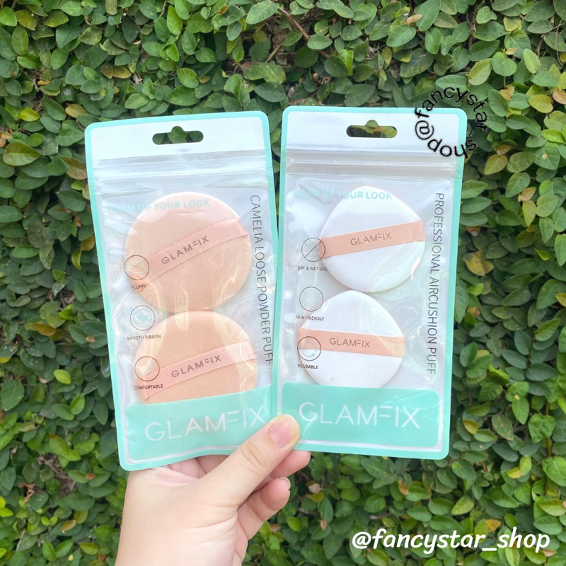 Jual GLAMFIX Camelia Loose Powder Puff & Professional Aircushion Puff ...