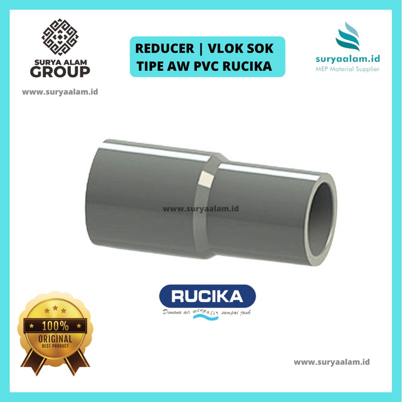 Jual REDUCER SOCKET 3/4" X 1/2” FITTING PIPA PVC "RUCIKA" | REDUCER 1 1 ...