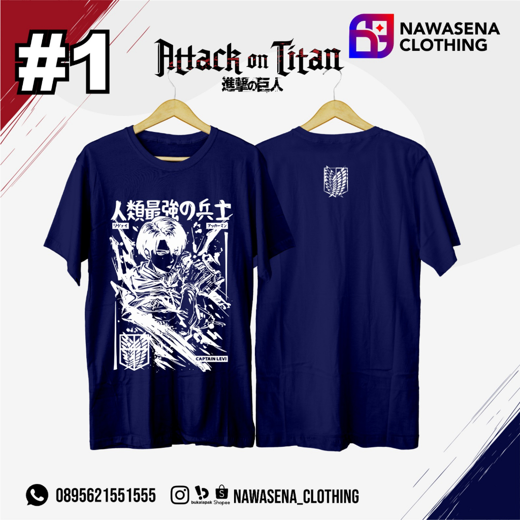 Jual KAOS ATTACK ON TITAN | Shopee Indonesia