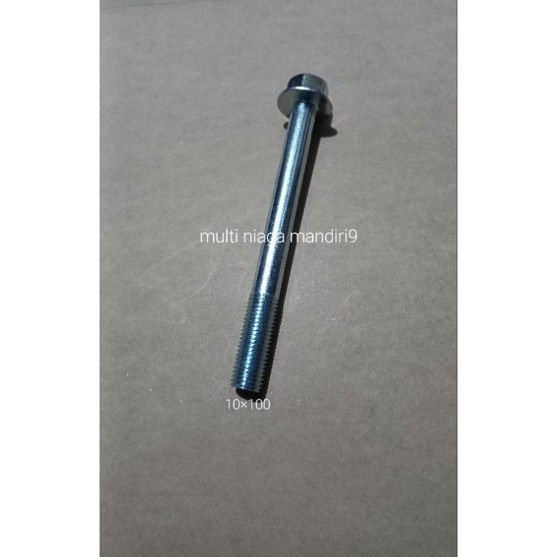 Jual ( satuan ) baut topi m10×100mm besi kuning dan galvanis putih ...