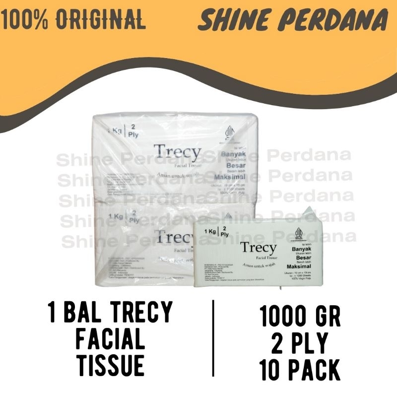 Jual 1 (SATU) BALL Tissue Tisu Wajah Kiloan TRECY Facial Pulp Isi 10 ...