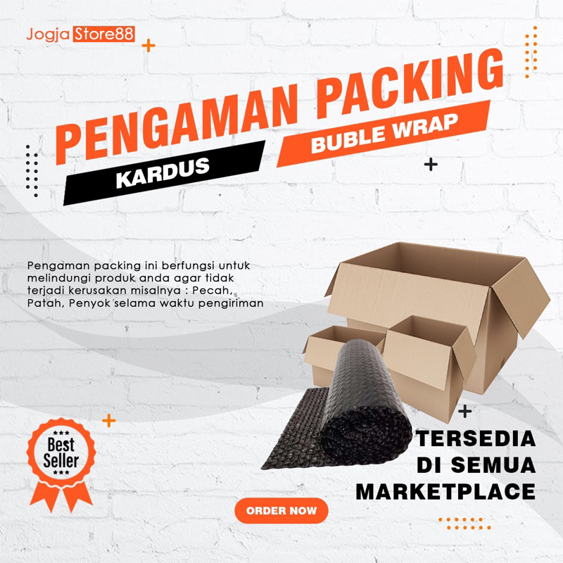 Jual packing tambahan menggunakan dus dan bubble wrap agar barang aman ...