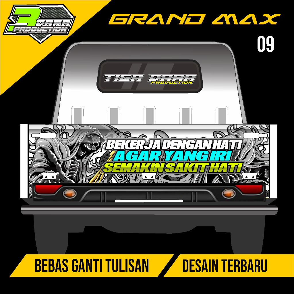 Jual DECAL STIKER PINTU BELAKANG GRANDMAX DESAIN TERBARU STIKER BAK ...