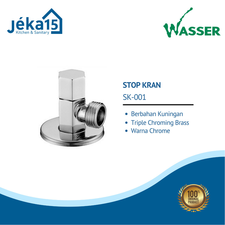 Jual STOP KRAN WASSER | STOP VALVE SINGLE | SK-001 | Shopee Indonesia
