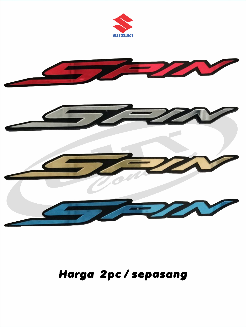 Jual Emblem Suzuki SPIN Timbul Logo Motor 3D Akrilik Variasi bukan ...