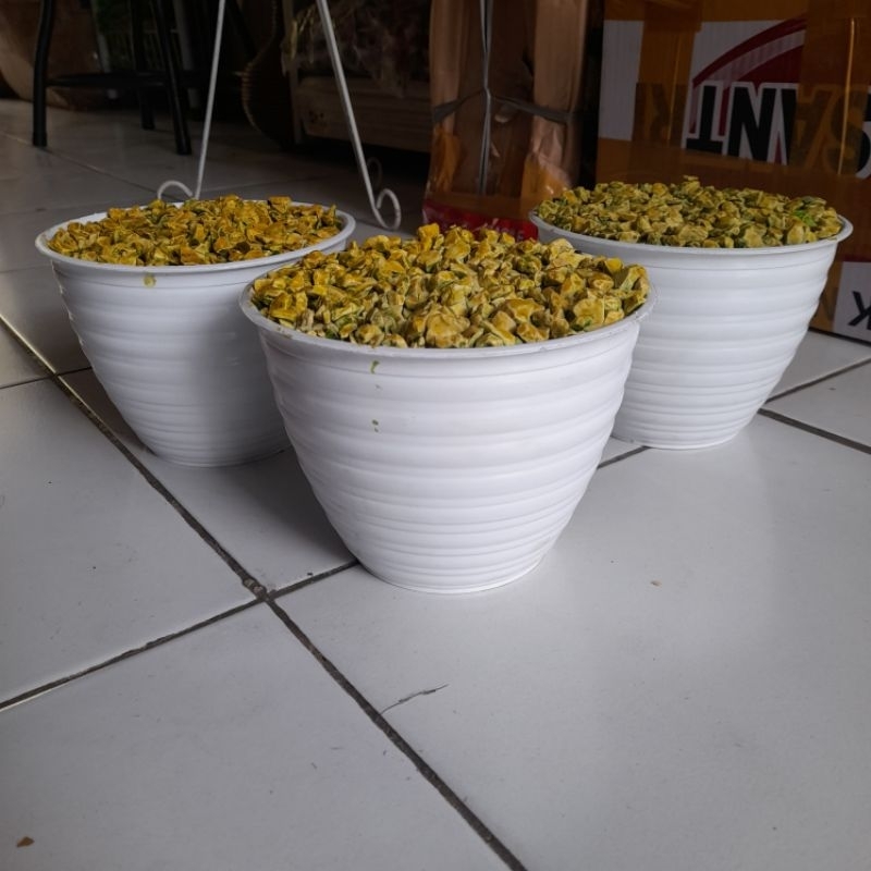 Jual Pot bunga siap pakai Vas bunga artificial uk15 pot bunga sudah ...