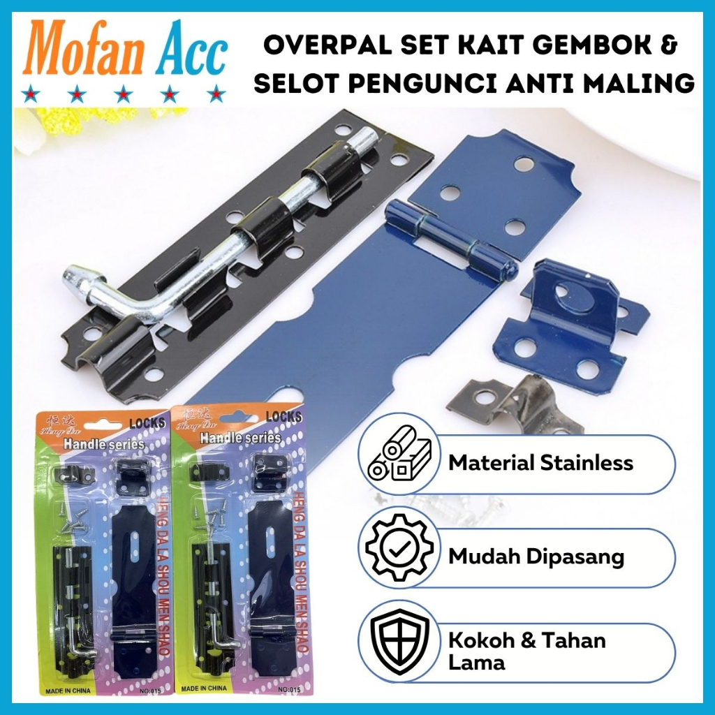 Jual Overpal Set / Kait Gembok Dan Selot Grendel Stainless Steel ...