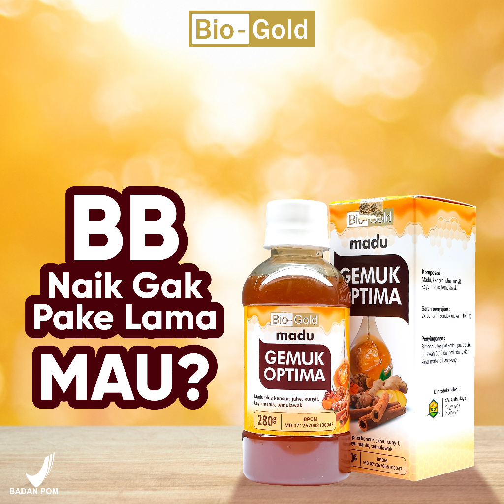 Jual Bio Gold - Madu Gemuk Optima Ekstrak Kencur Jahe Kunyit Kayu Manis ...