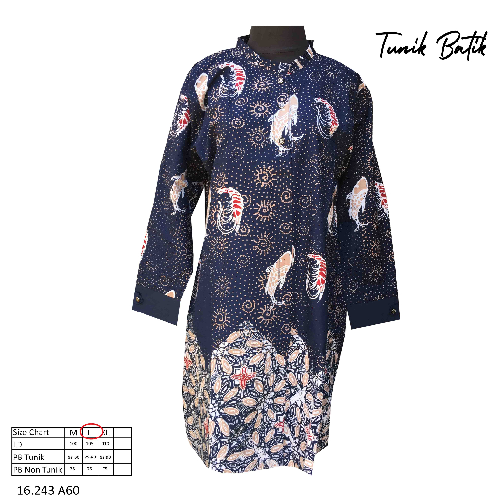 Jual Tunik Batik -Motif Udang Bandeng Khas Kota Surabaya -Simple dan ...