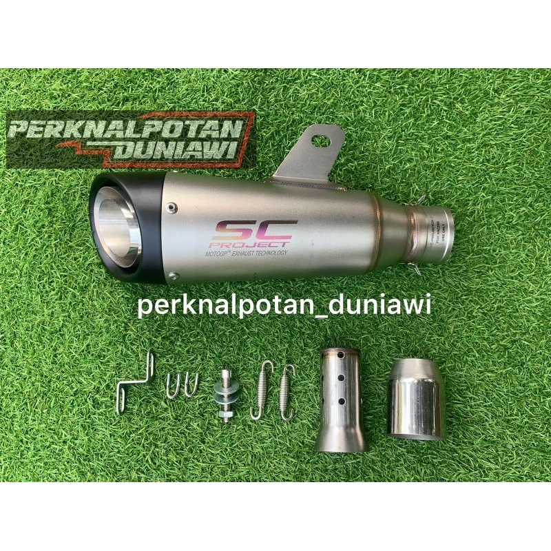 Jual KNALPOT IMPORT SC PROJECT S1 motif titanium inlet 50/51mm untuk ...
