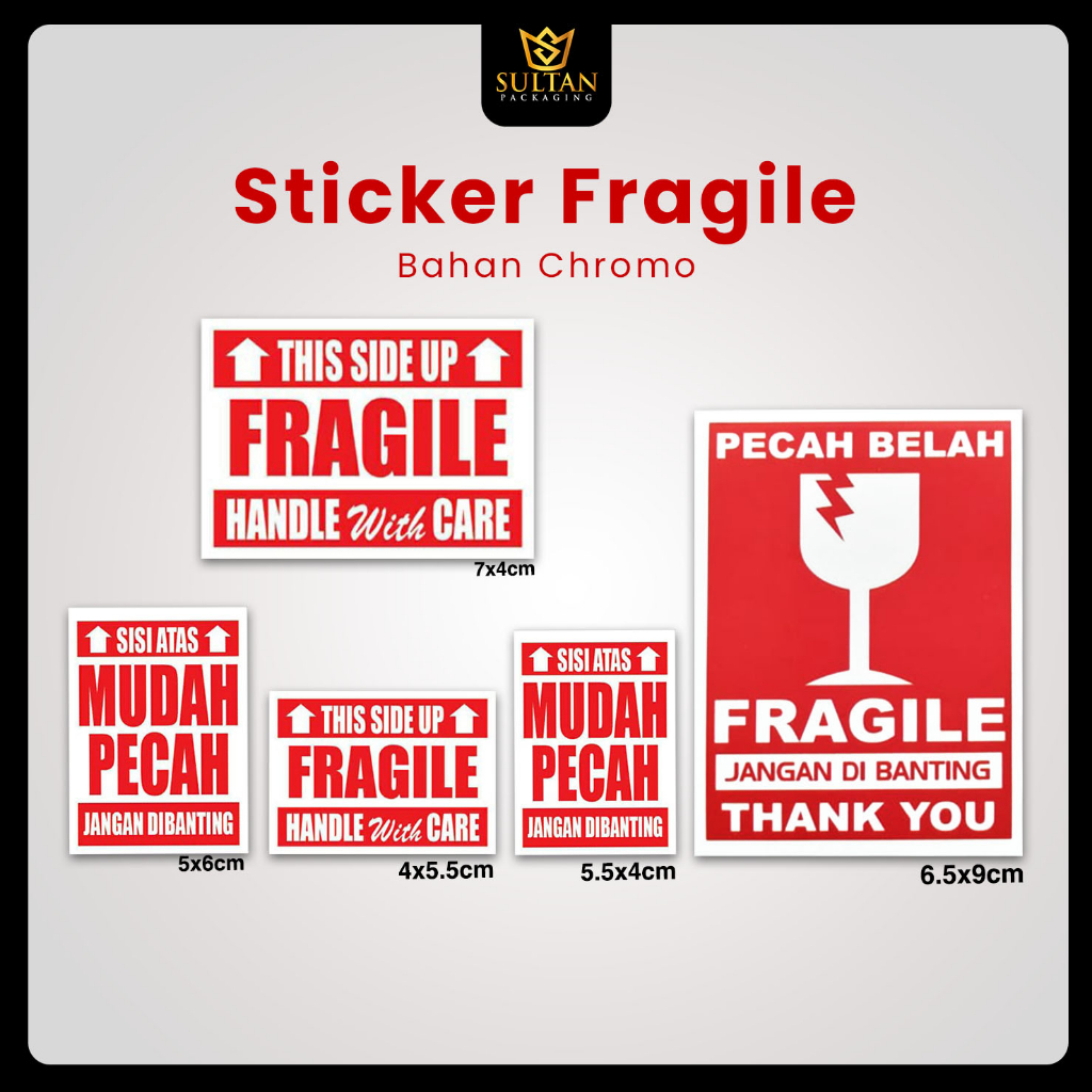 Jual Sticker Fragile - Sticker Pengiriman - Sticker Packing Mudah Pecah ...