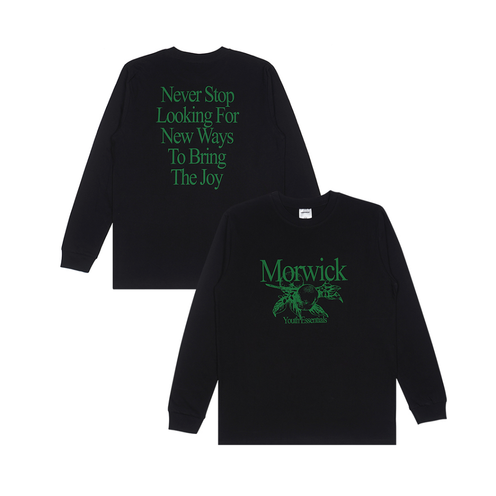 Jual MORWICK - Kaos Long Sleeve Lengan Panjang Pria - Branch - Hitam ...