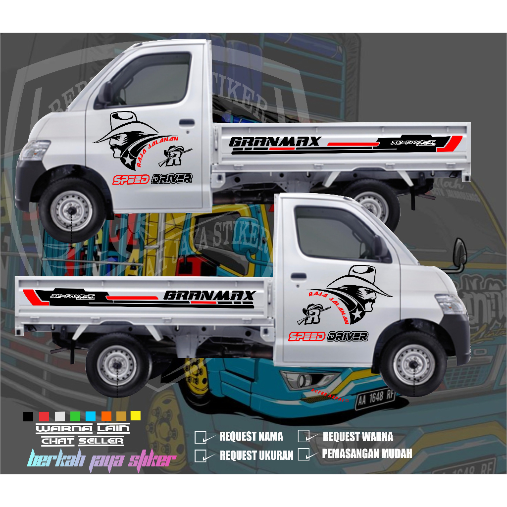 Jual Stiker mobil pick up apv Suzuki terbaru stiker grandmax stiker new ...