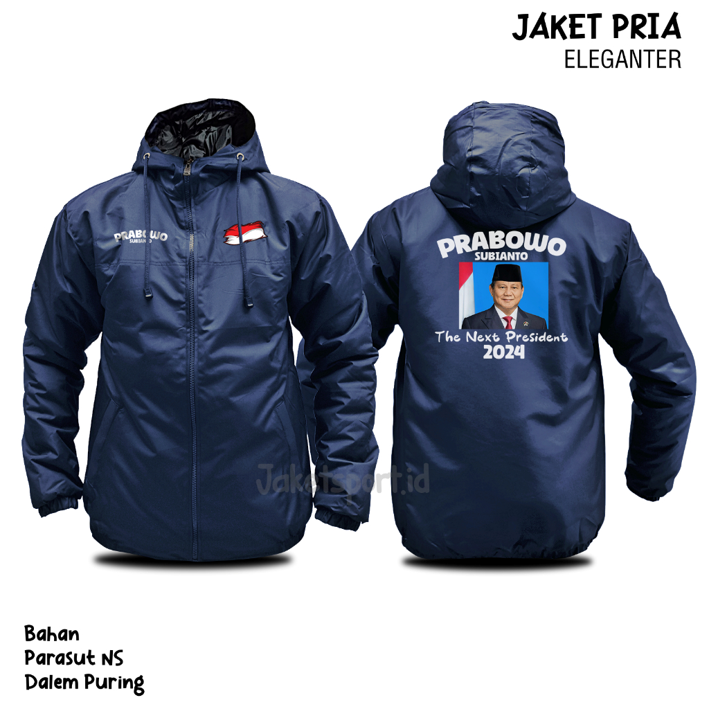 Jual Jaket Prabowo Subianto The next president 2024 / Jaket Pria Wanita ...