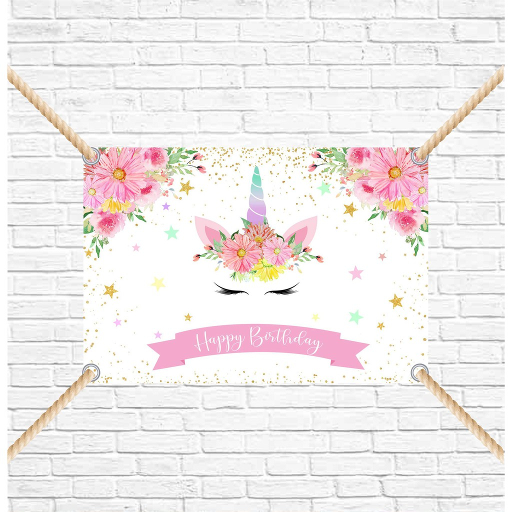 Jual Backdrop ultah free desain/banner ulang tahun anak 2 x 1,5 m ...