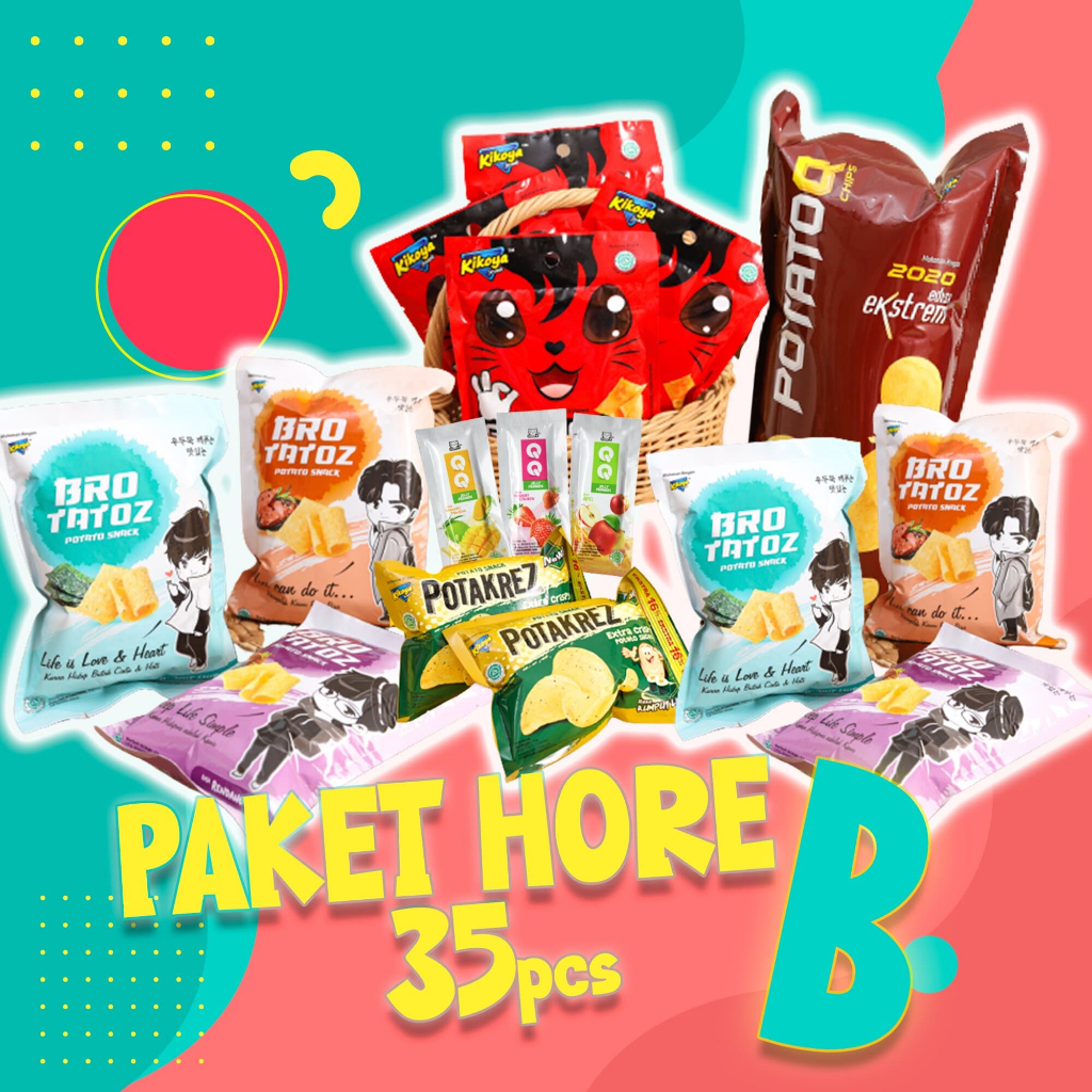 Jual PAKET HORE B 35 PCS MAKANAN RINGAN ANEKA RAGAM LEBIH BANYAK RASA ...