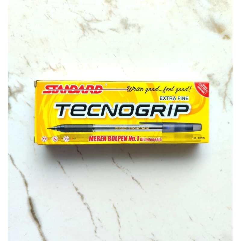 Jual Pulpen Standard Tecnogrip Hitam 0.38 mm ( 1 Pack / 12 Pcs ...