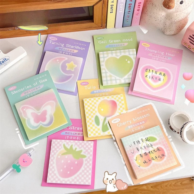 Jual DY PACK STICKY NOTE COLORFUL ISI 50 LEMBAR MEMO OMBRE WARNA PASTEL ...